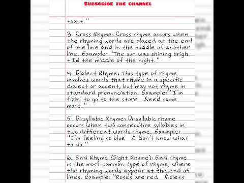 What is Rhyme ❓❓ #assignments #linguistics #literature #education #grammarcourse #englishlanguage