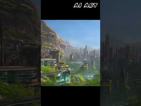 Landscape Photography Into Cyberpunk City - AI Generated #lanscapephotography #cyberpunk #aiart