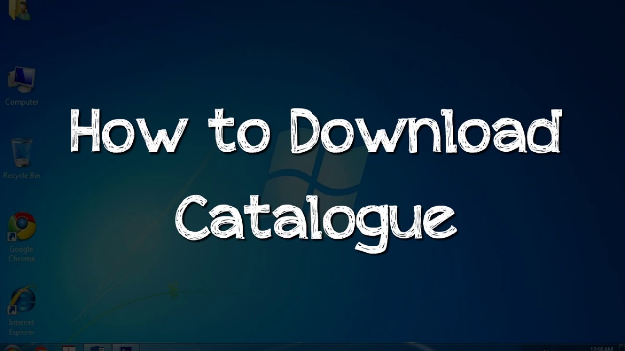 How to Download Catalogue