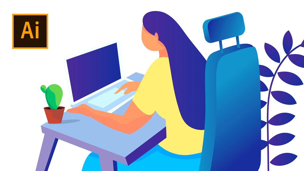 #tutorial #flatillustration #vector How to create FLAT ILLUSTRATION \ Adobe Illustrator CC