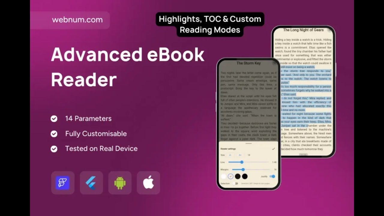 FlutterFlow eBook Reader Widget 📖 #flutterflow #ebook #bookreaders #widget