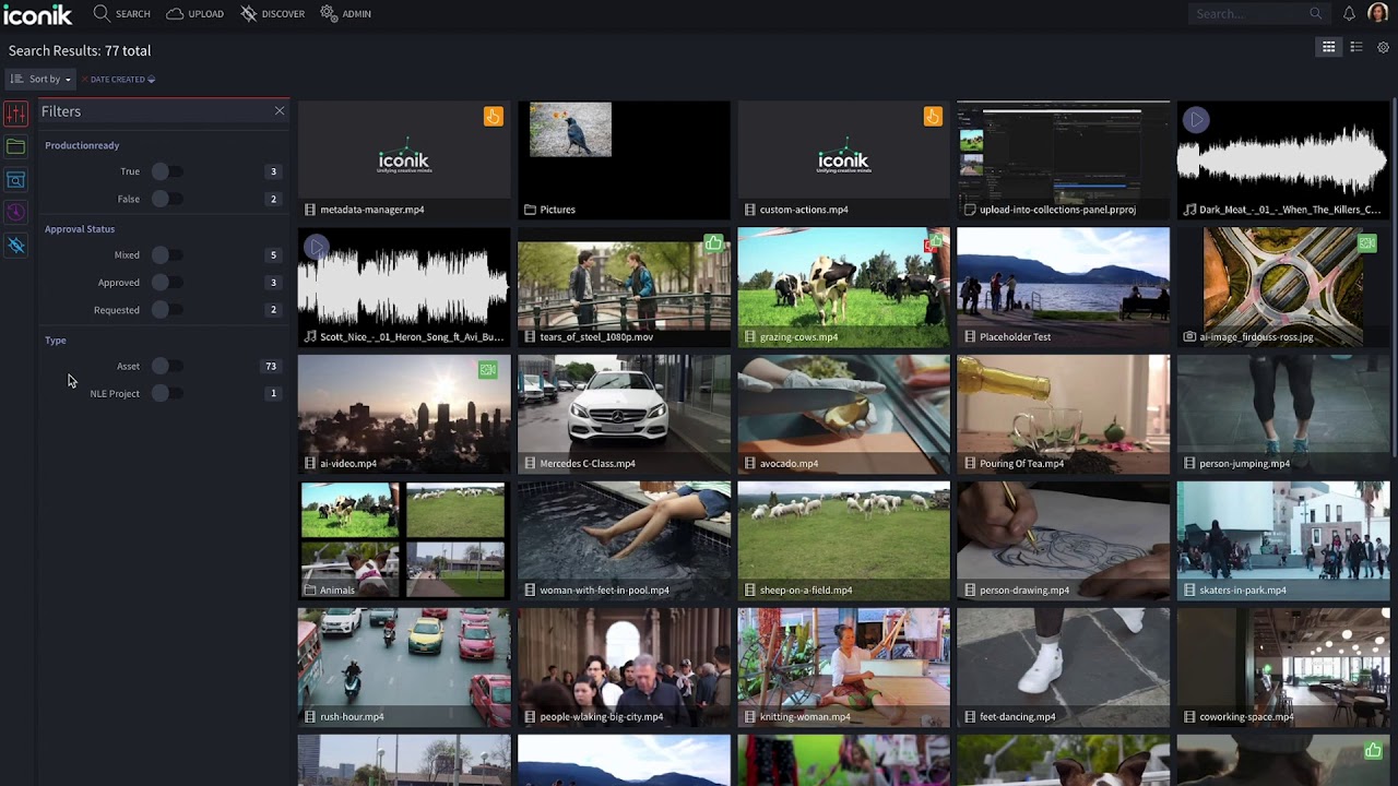 iconik - Customizable Search Results