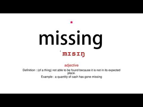 How to pronounce missing - Vocab Today