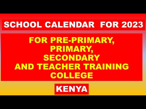 SCHOOL CALENDAR FOR 2023||FOR PRE-PRIMARY, PRIMARY, SECONDARY AND TEACHER TRAINING COLLEGE