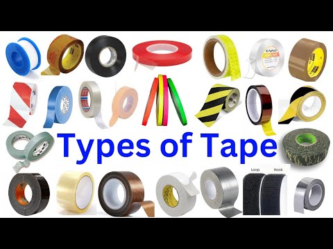 Types of Tape in English | Learn Tape Names with Pictures | English Vocabulry