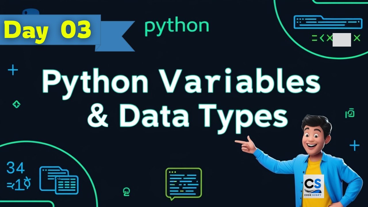 Day 03 : Python Variables & Data Types Explained: A Beginner’s Guide 🚀 #pythonlearning #challenge