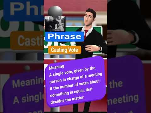 Meaning of CASTING VOTE | By Native Vocabulary #short