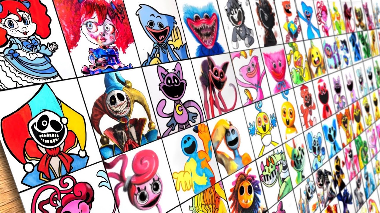 Drawing All Monsters Cartoon Vs Original ( Poppy Playtime Chapter 5: Broken Things )