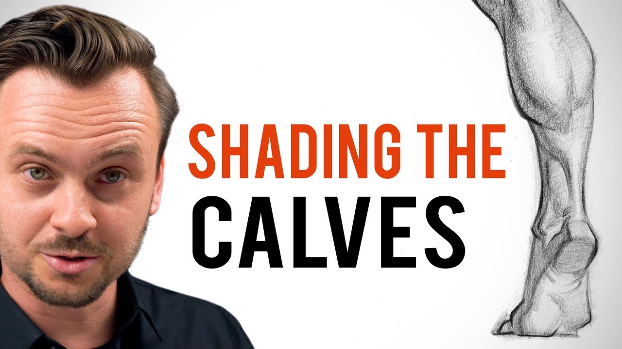 Shading a Leg from Start to Finish - Calf Anatomy Drawing