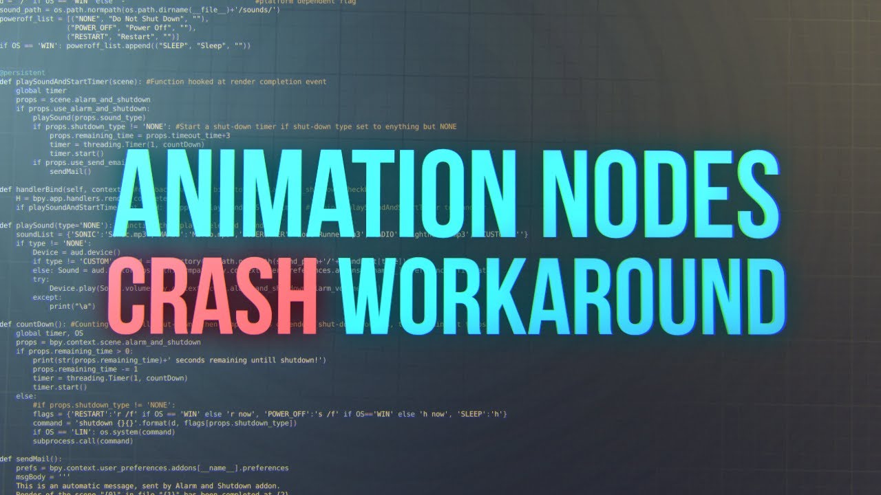 Animation Nodes Crash Workaround