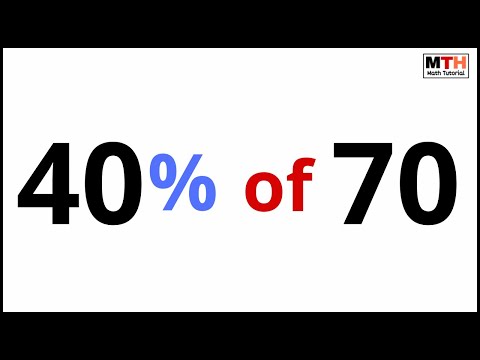 40 percent of 70, Find 40% of 70