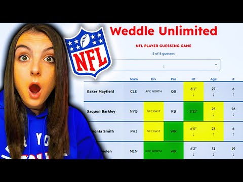 Playing Weddle Unlimited Till I Can't Guess the NFL Player
