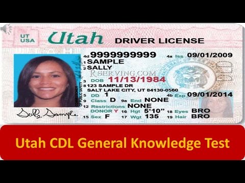 Utah CDL General Knowledge Test
