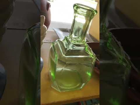 Uranium glass decanter