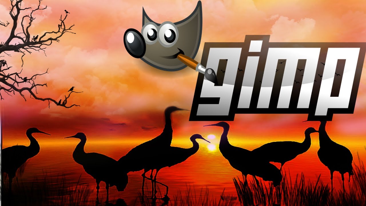 Gimp- Speed art (Sunset Birds)