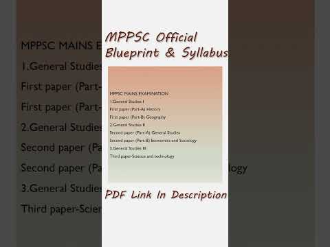 All About MPPSC||MPPSC Official Blueprint & Syllabus||MPPSC Exam Preparation||#mppsc2023 #mppscexam