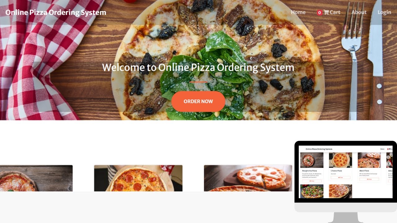 COMPLETE ONLINE ORDERING PIZZA SYSTEM IN PHP & MYSQL | PHP & MYSQL Full Source Codes