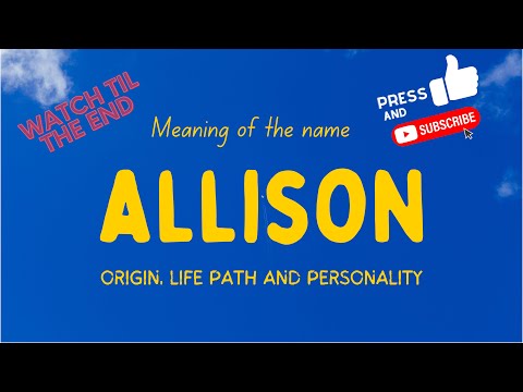 Meaning of the name Allison. Origin, life path & personality.