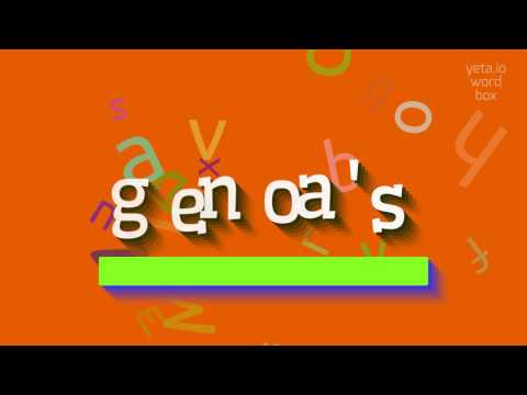 How to say "genoa's"! (High Quality Voices)
