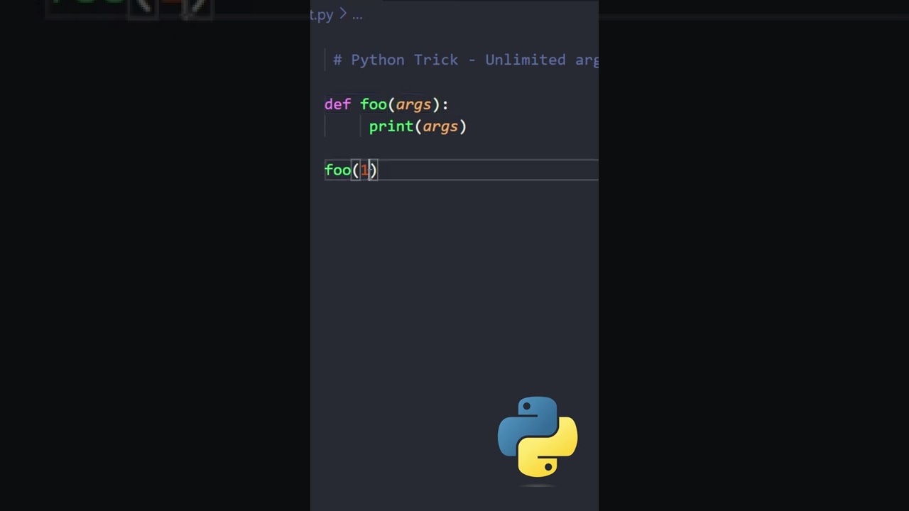 Python Trick : Pass unlimited arguments to a function #python #pythonshorts #pythonforbeginners