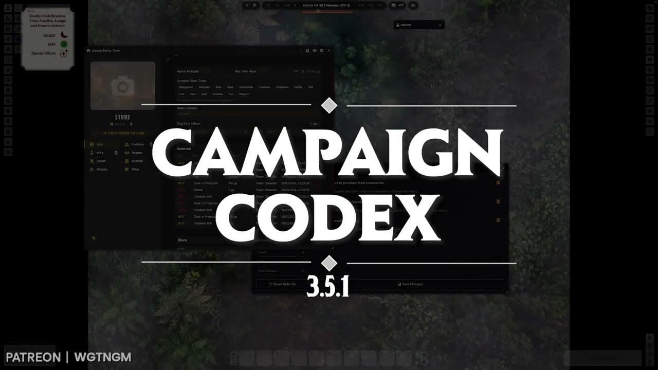 Campaign Codex 3.5.1