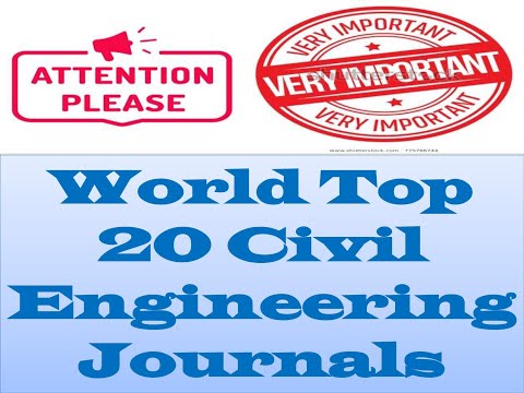 World Top 20 Civil Engineering Journals