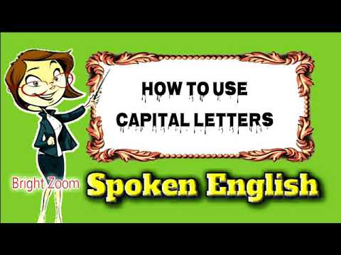 How to Use Capital Letters Spoken English in tamil