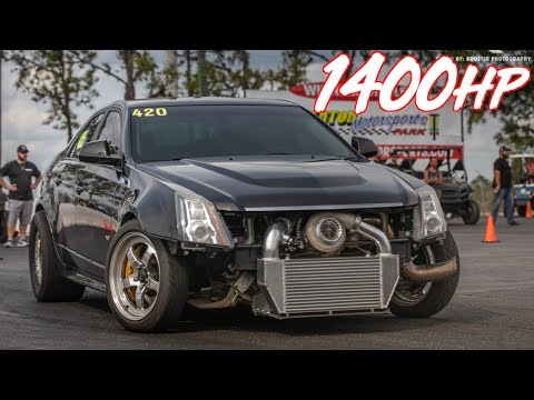 Pure Fabrications 2000-HP Cadillac CTS-V Drag Car Video
