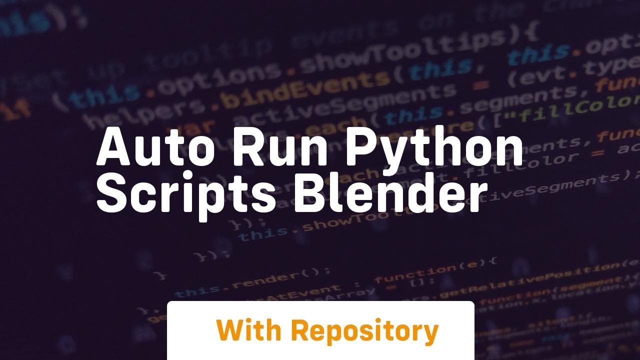 auto run python scripts blender