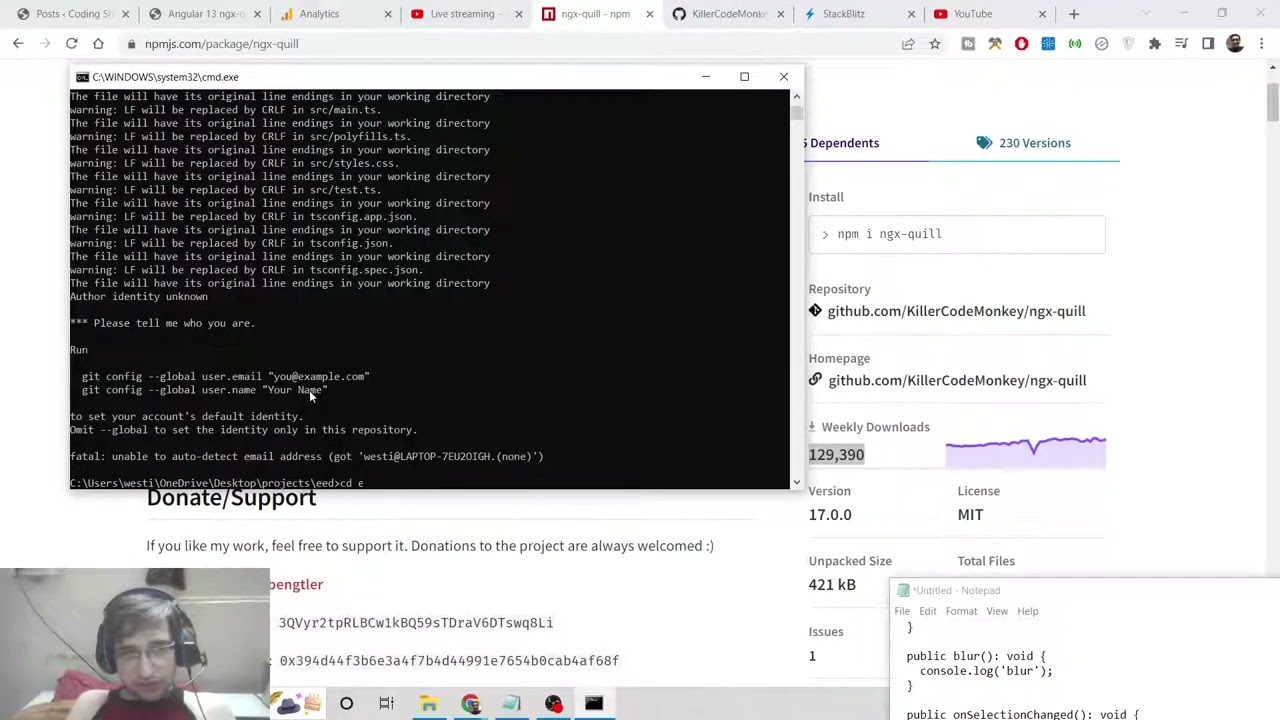 Angular 13 ngx-quill WYSIWYG Editor Example to Embed Images,Text,& Video in TypeScript
