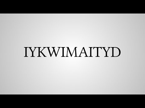 What Does "IYKWIMAITYD" Stand For?