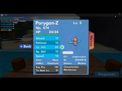 Roblox Pokemon Brick Bronze | How to evolve Porygon into Porygon-Z