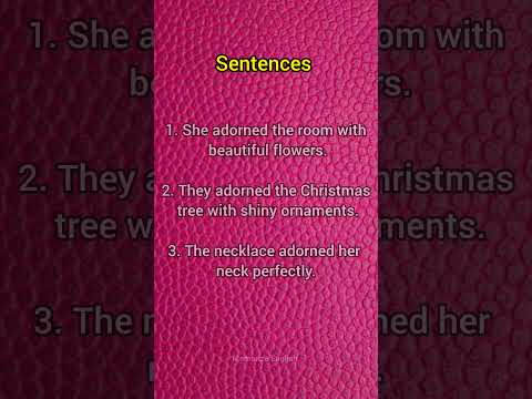 Adorn meaning and usage #english #learnenglish #englishvocabulary #shortsviral #shorts