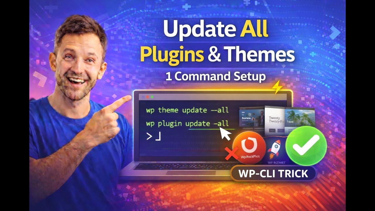 Update All WordPress Plugins & Themes in 1 Command (WP-CLI Trick ⚡)