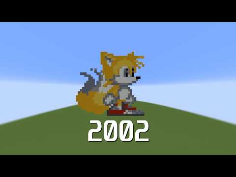 Evolution of TAILS (Minecraft pixel art)