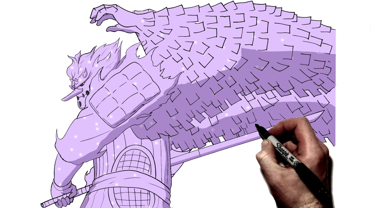 How To Draw Sasuke's Perfect Susanoo | Step By Step | Naruto