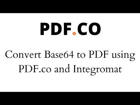 Convert Base64 to PDF using PDF.co and Integromat