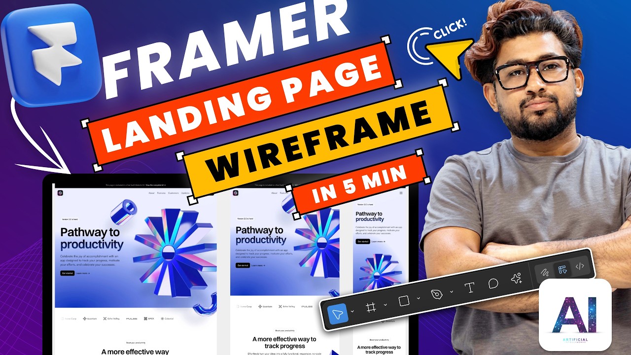 🚀 Build a Landing Page in 5 Minutes with Framer AI