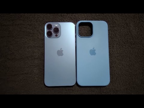 Apple Official Silicon Case- Blue Fog for 13 Pro max