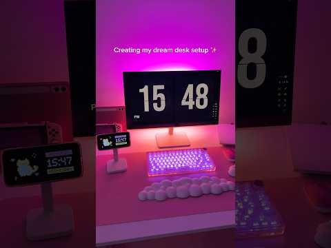 Creating my dream desk setup 💕✨ pink desk aesthetic | study desk tour | home office decor