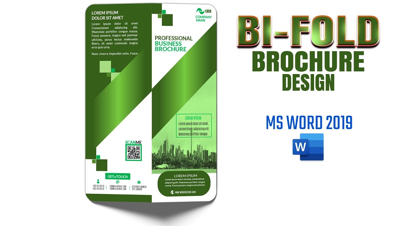 Bi-fold Brochure design in Word || a beginner's guide
