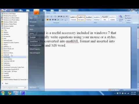 What is math input panel for - hawkkaser