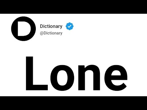 Lone Meaning In English