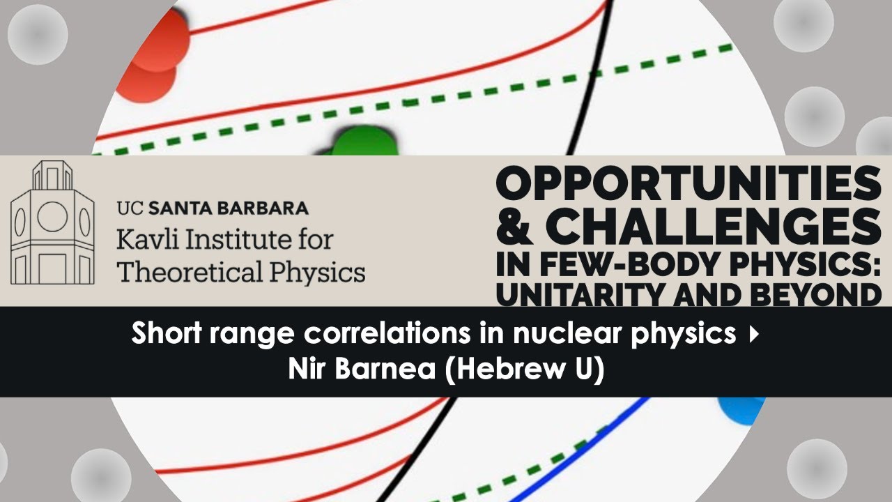 Short range correlations in nuclear physics ▸ Nir Barnea (Hebrew U)