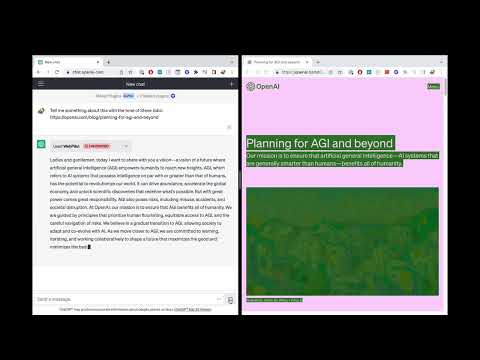ChatGPT plugin Webpilot Demo Video