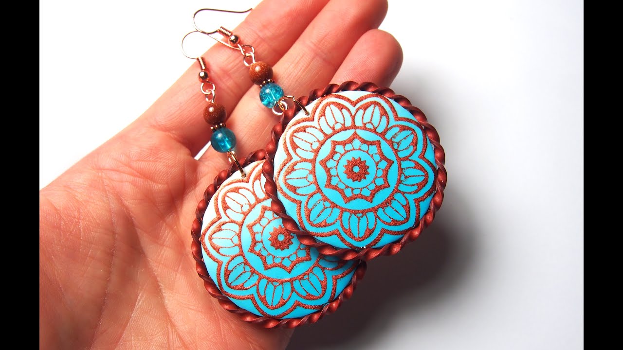 Polymer Clay Mandala Earrings Tutorial ⚛ How to make Mandala Earrings using Polymer Clay