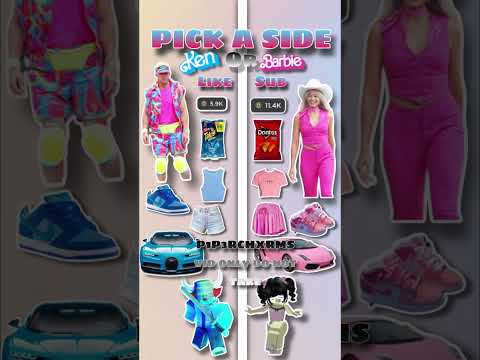 Pinky or bluey? #trending #barbie #pickasideyoutube #p1p3rchxrms