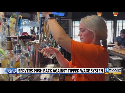 Servers push back against tipped wage system