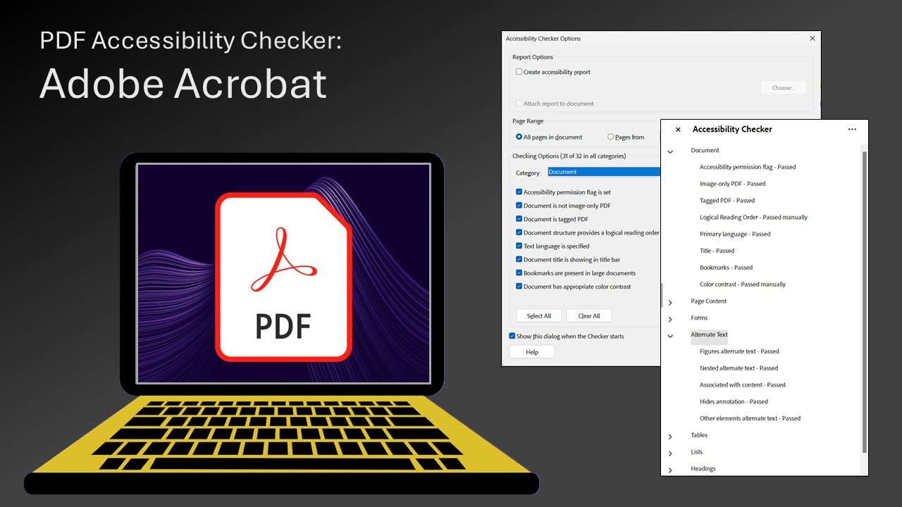 PDF Accessibility: Adobe Acrobat Accessibility Checker