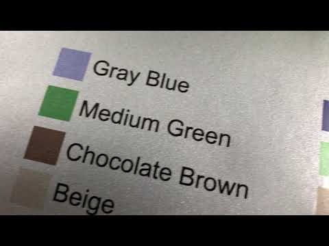 Metallic Silver Decals / Stickers (printed color chart)